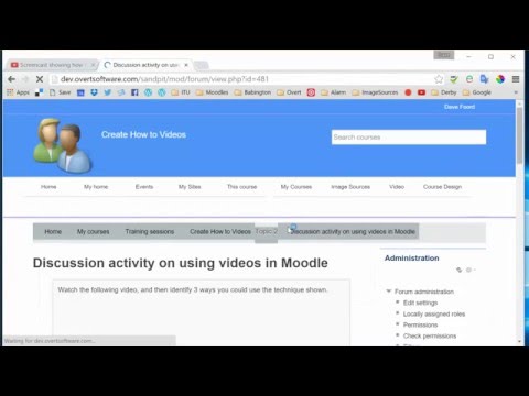 Creating a YouTube based discussion activity in Moodle – Dave Foord’s ...