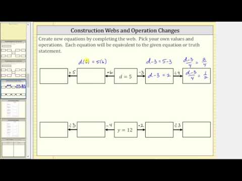 Create Equivalent Equations Using Construction Row (Two Step) | Math ...