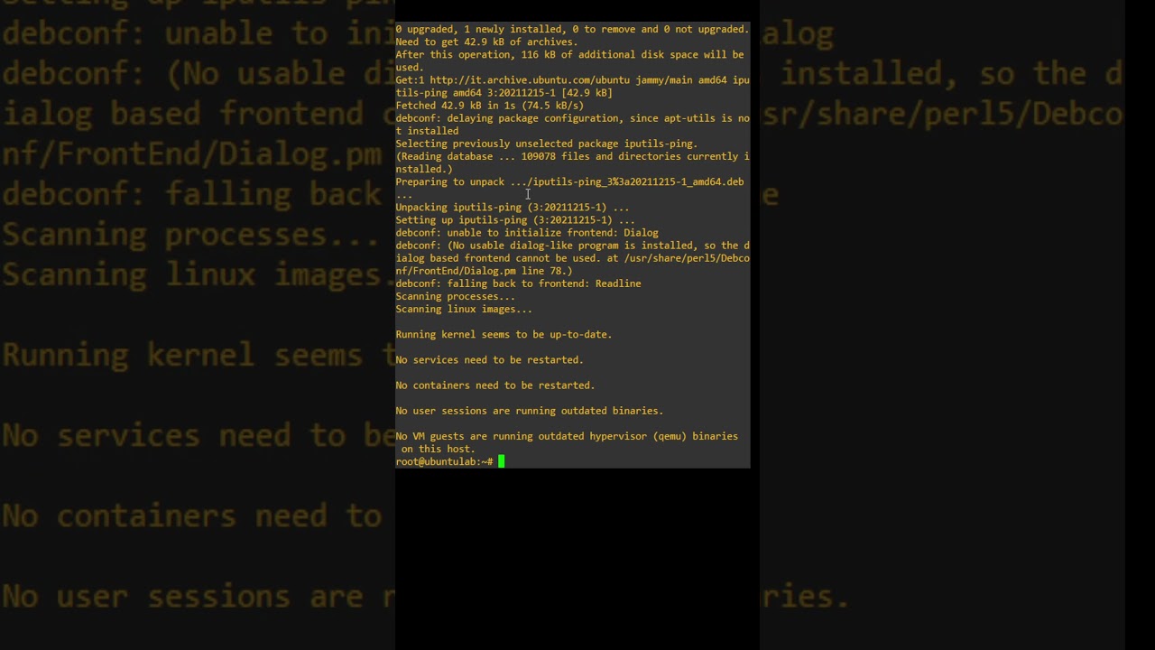 Ping Command not Found Ubuntu 22 #ping #ubuntu #tips #tutorial #education #linux #shorts