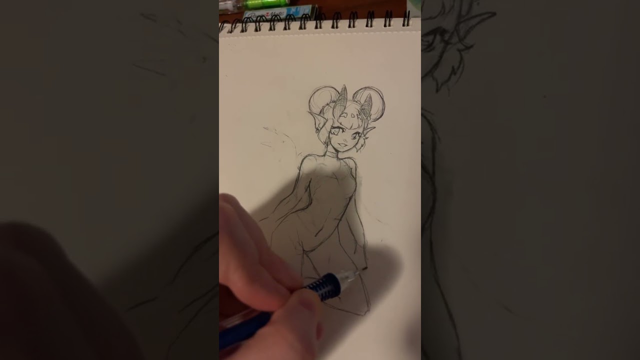 Doodle with me #doodle #traditionalart #sketchbook #asmr #wip #anatomy #sketch #sketching #doodle