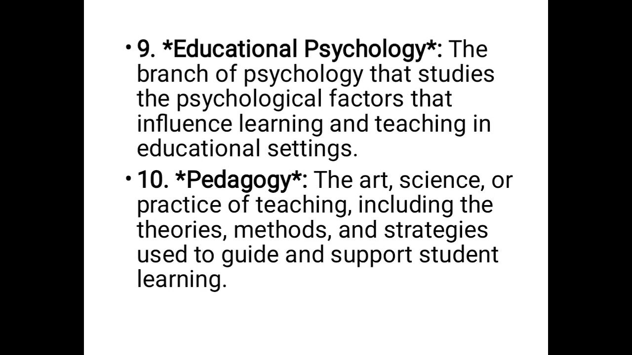 Psychology of Education Lesson 1: Introduction and Concept