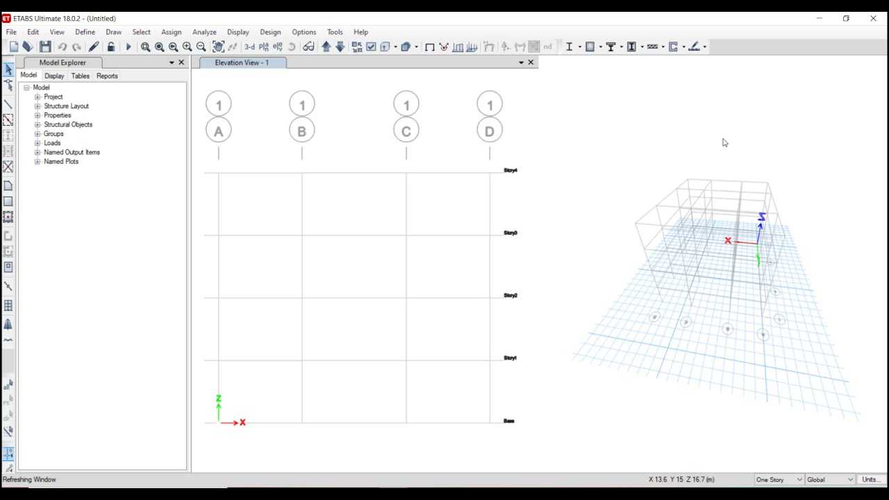Basic Introduction to ETABS for Beginners | Defining Grid System