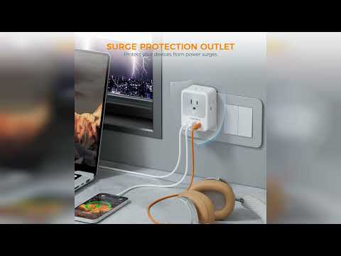 Review: Surge Protector Wall Outlet Extender, TESSAN Multi Plug Outlet Splitter with 3 USB Cha...