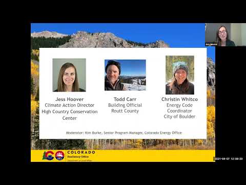 April 7, 2021 Climate and Future Adaptations Webinar: Energy Efficiency and Building Codes