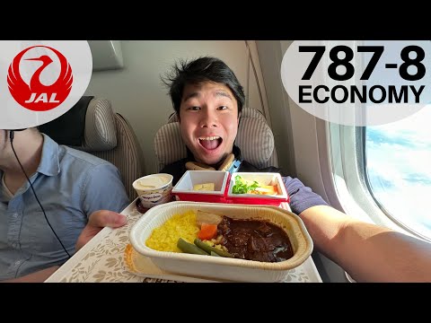Japan Airlines (JAL) 787-8 ECONOMY & Delicious Food (Osaka to Taipei)