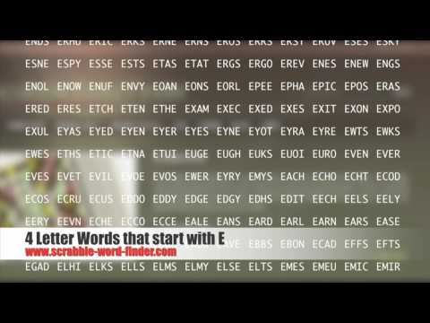4 letter words that start with E