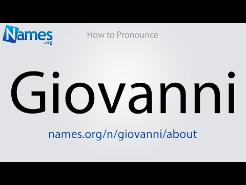 How to Pronounce Giovanni