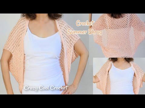 Crochet Summer Shrug - EASY Crochet Cardigan
