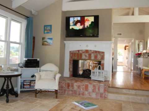 Flat TV wall mount Installation above fireplace. San Diego - California