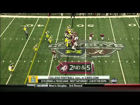 DJ Fluker vs Michigan 2012