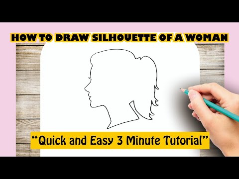 How to draw SILHOUETTE OF A WOMAN