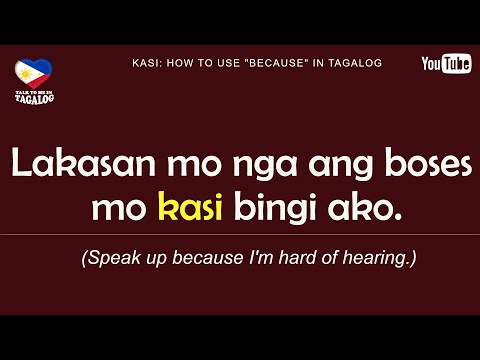 KASI - How to Use "BECAUSE" in Filipino | Tagalog Conjunctions | Learn Filipino Grammar