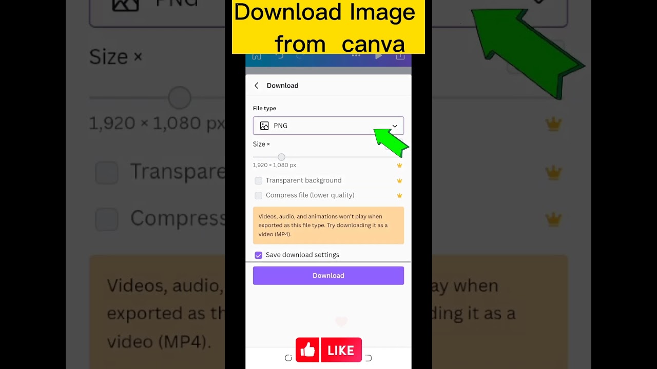 how to download png images from canva#short #canva #png