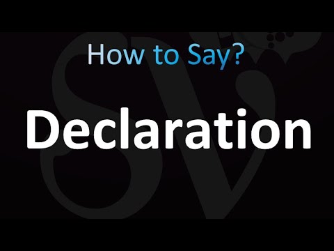 How to Pronounce Declaration (Correctly!)