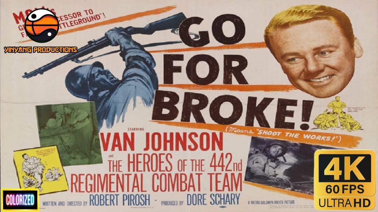 Go for Broke! (1951) (Full Movie) (Colorized, 4K, 60FPS) Cult Classic (2022 Edition)