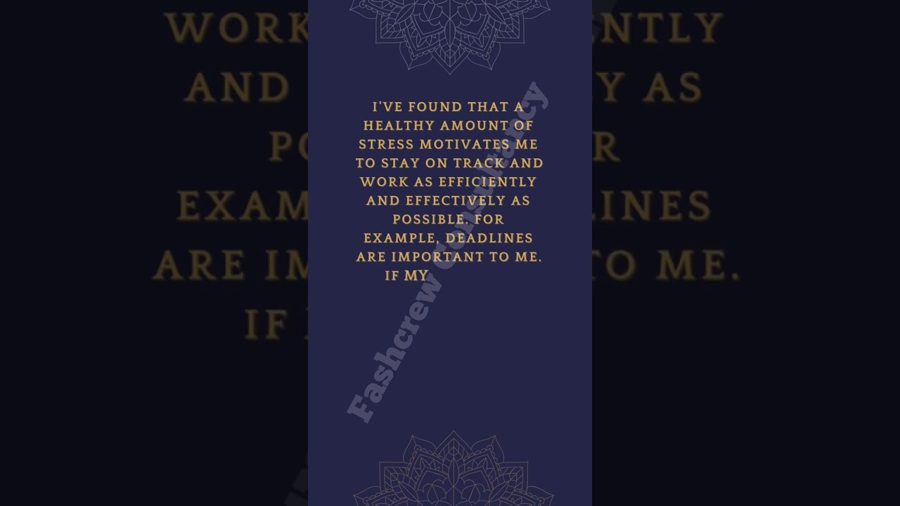 Cabin crew interview question: How To Handle Stress ?