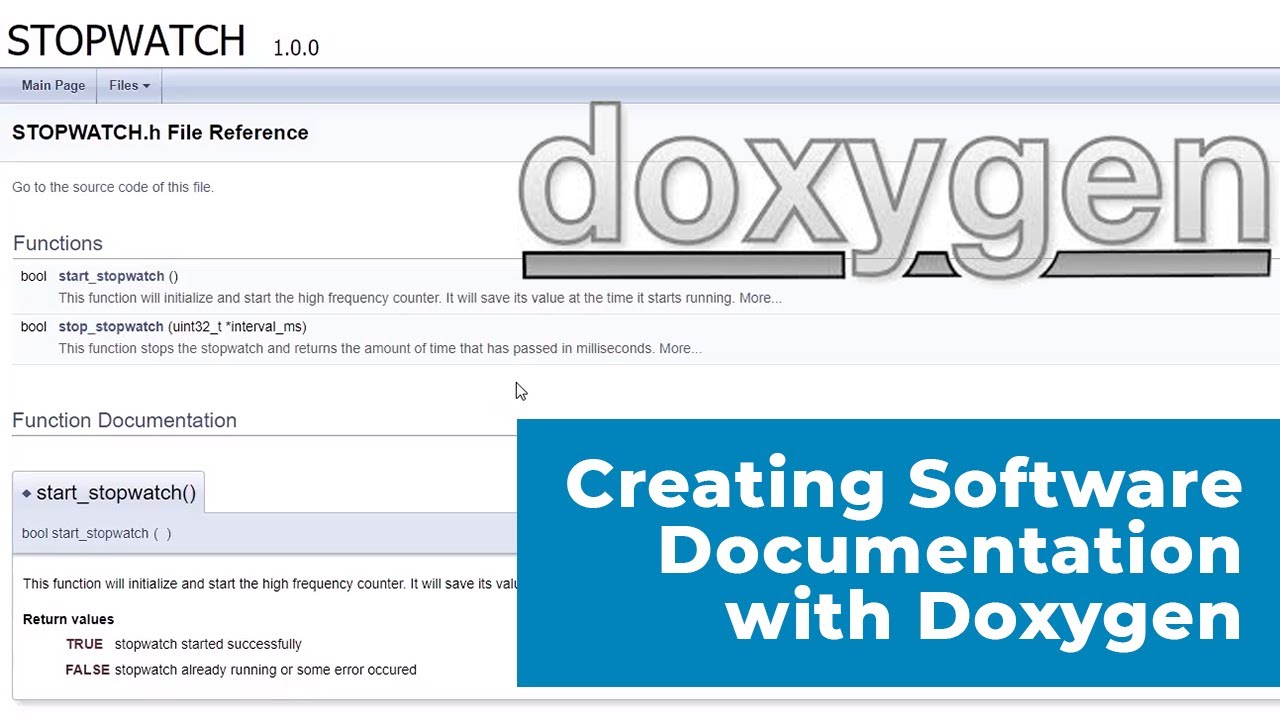 How to Create (HTML and PDF) Software Documentation Using Doxygen