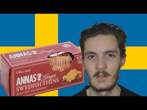 Eating Swedish Ginger Thin Cookies