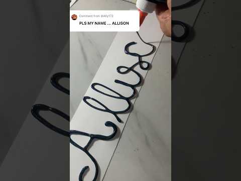 Your name Allison ❤️ 💙 🥰 lettering num 754, #shorts , #trending shorts , #viralshorts