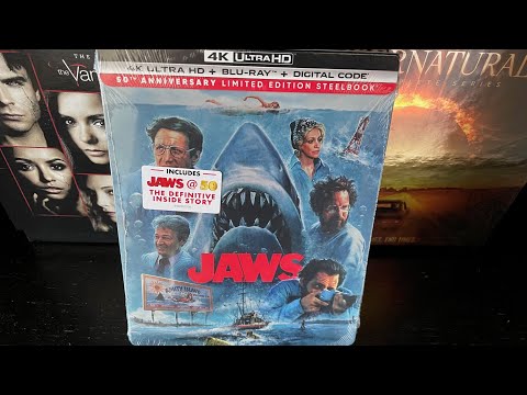 Jaws 50th Anniversary 4K Ultra HD Blu-ray SteelBook Unboxing