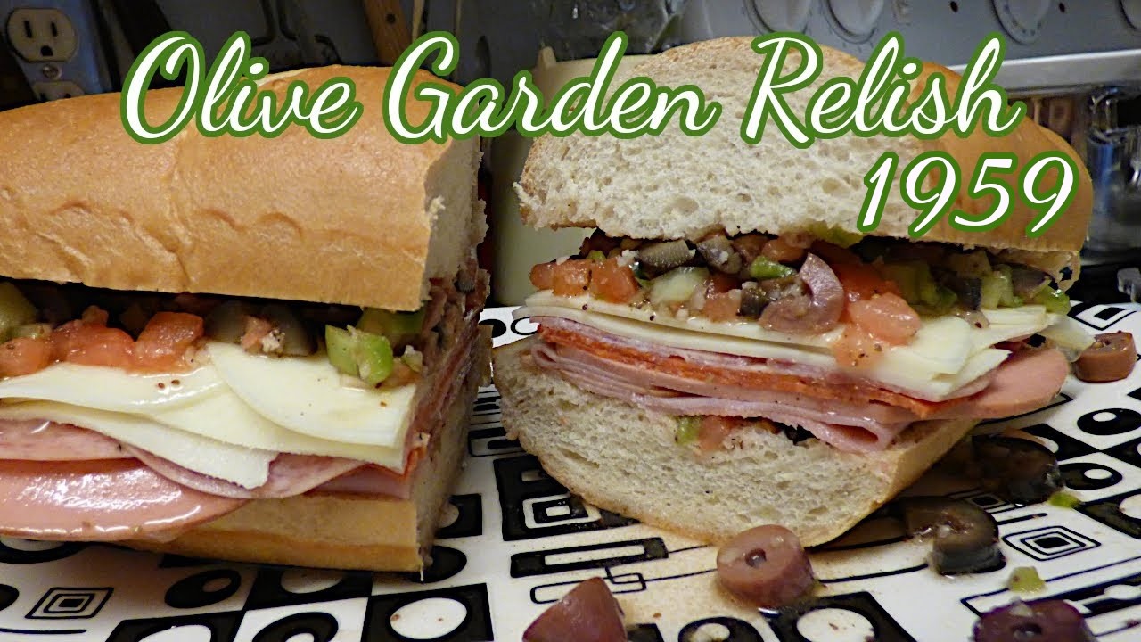 Olive Garden Relish (1959) Muffuletta Style Sandwich