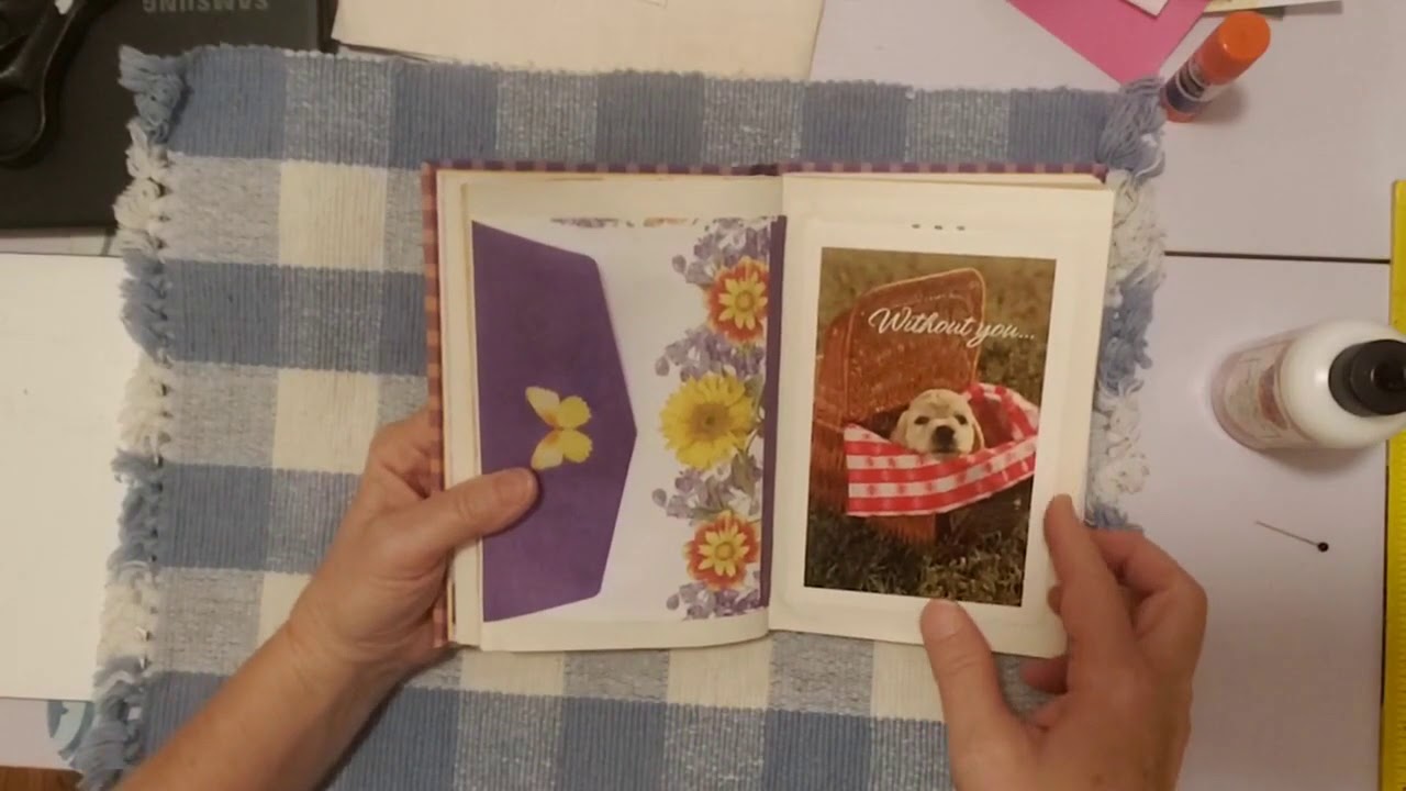 Altered Book - Covering the Pages - Process and Progress