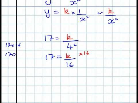 Proportion equations: inversely proportional