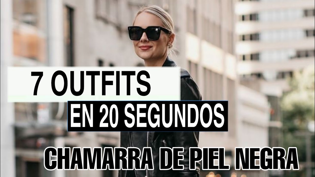¿Cómo convinar chamarra de piel negra?