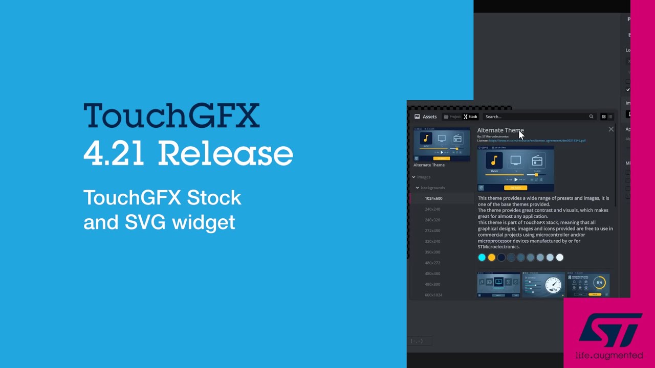 TouchGFX 4.21 Release - TouchGFX Stock and SVG widget