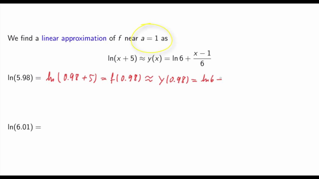 6.E1. Linear approximation