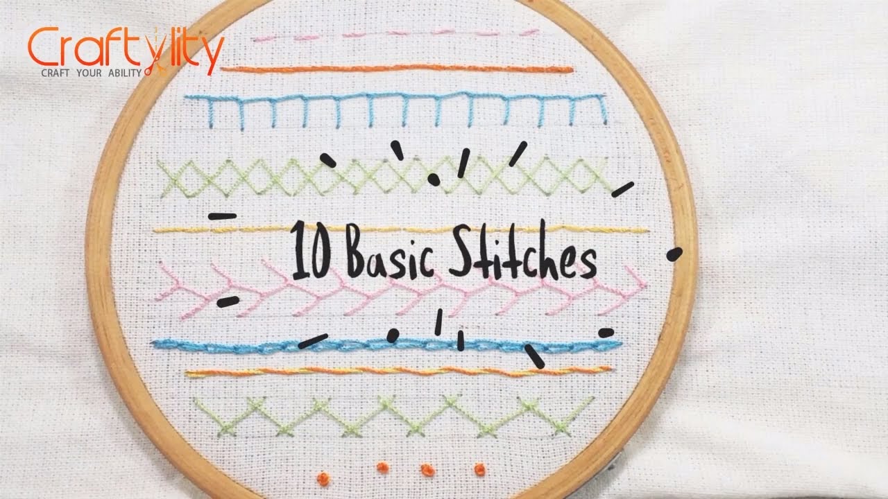 DIY Hand Embroidery Stitches Tutorial for Beginners | Learn 10 Simple Hand Embroidery Stitches Ideas