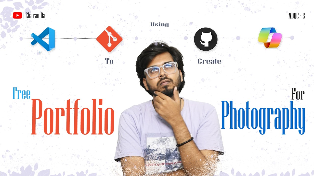Using VS Code + GitHub + Copilot 🔥for Free Photography Portfolio Website Telugu | iamcharanraj
