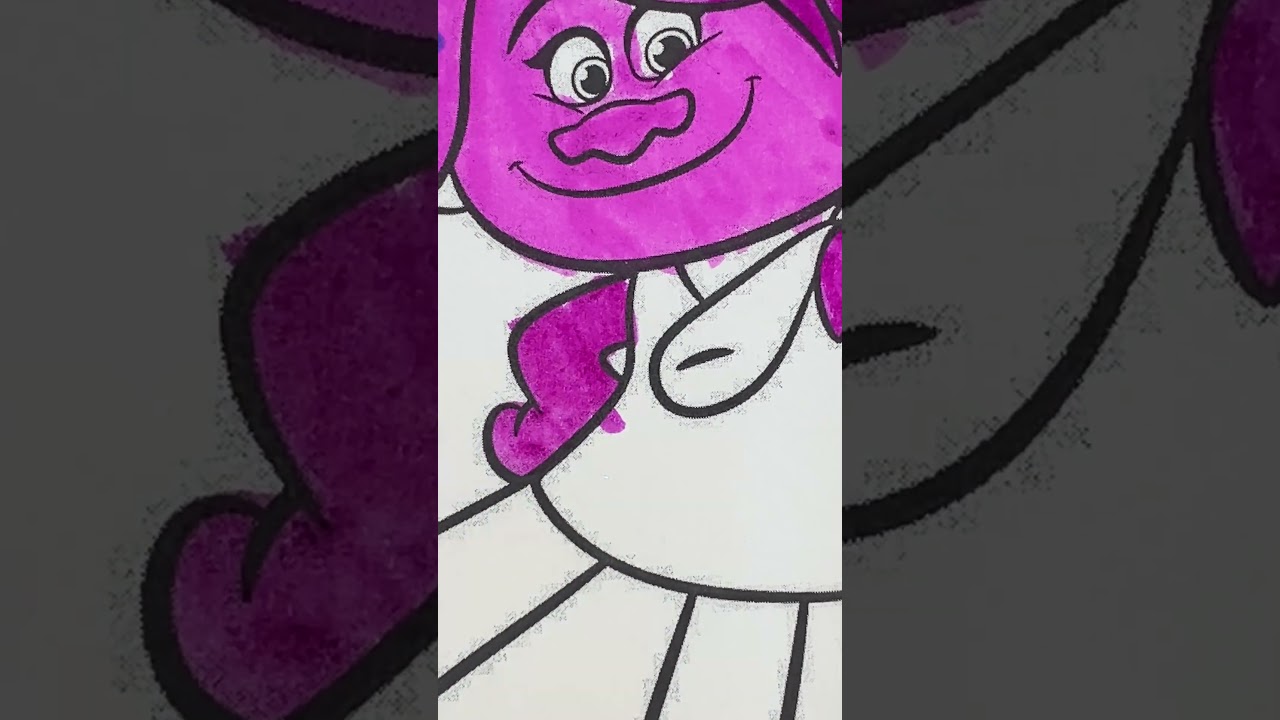 How to Draw Poppy from Trolls - Really Easy Drawing Tutorial #coloringbook  #stepbystepcoloring #art