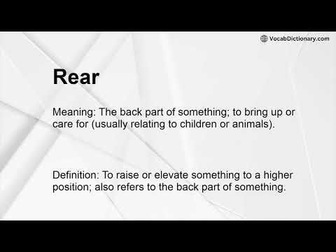 Rear Meaning