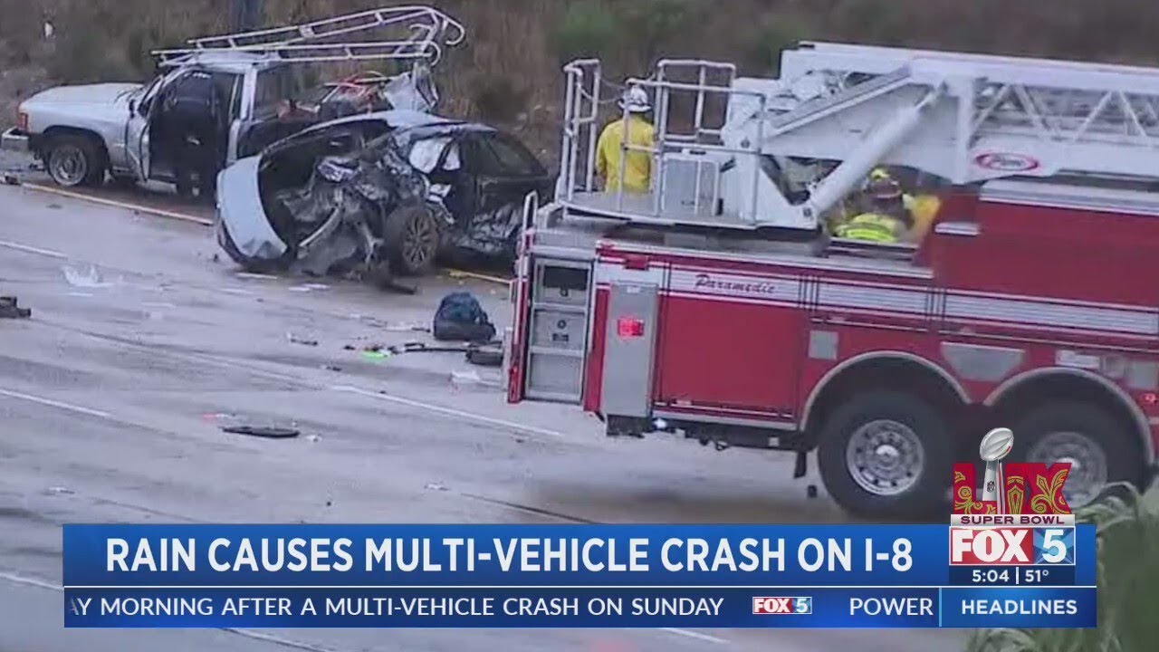 Multi-vehicle crash on Interstate 8