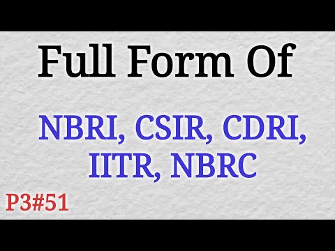 Full Form of NBRI, CSIR, CDRI, IITR, NBRC in Research | Full Form Gk in Hindi | Mahipal Rajput