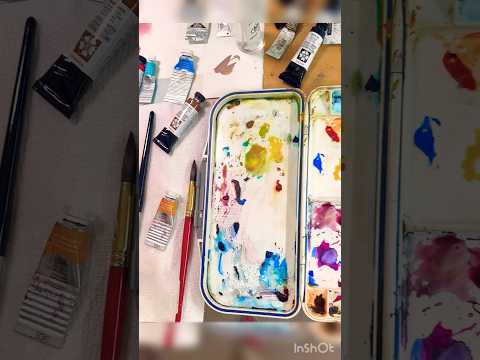 Green Watercolor Painting | Mixing Greens Landscapes #watercolor #art #arttutorial #shortscraft