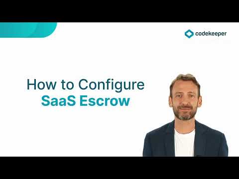 Codekeeper - How to Configure SaaS Escrow