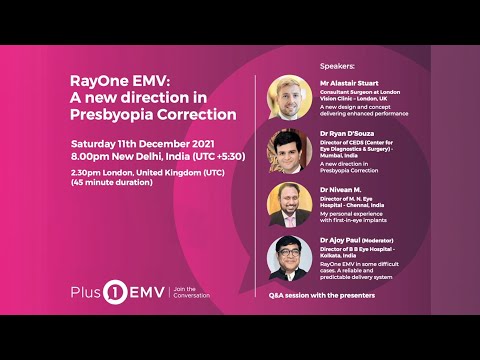 Plus1 EMV | RayOne EMV: A new direction in presbyopia correction webinar
