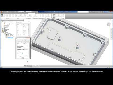 InventorCAM iMachining Getting Started: Using the iRest Technology type prior to finishing