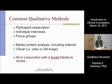 Qualitative Research for Public Health and Clinical Investigation