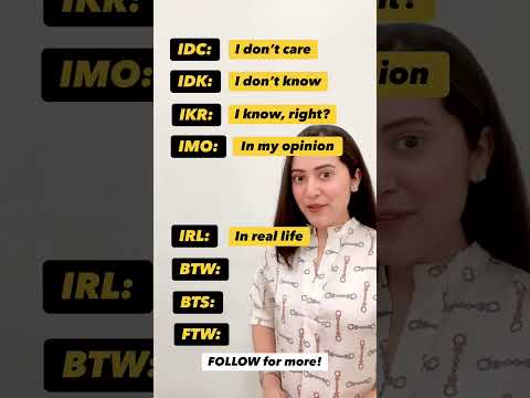 Social media acronyms and abbreviations 👆🏻