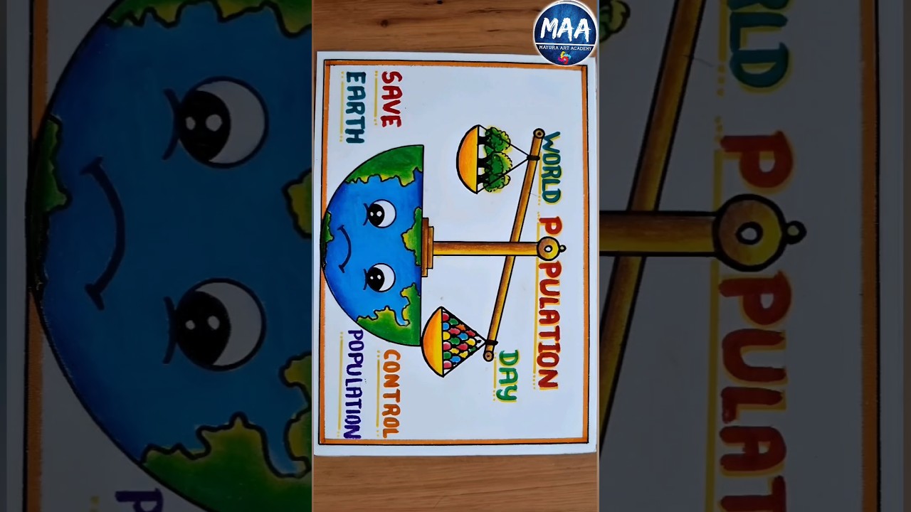 World Population Day Drawing |Population Day Drawing #shortvideo #shorts #short #viral