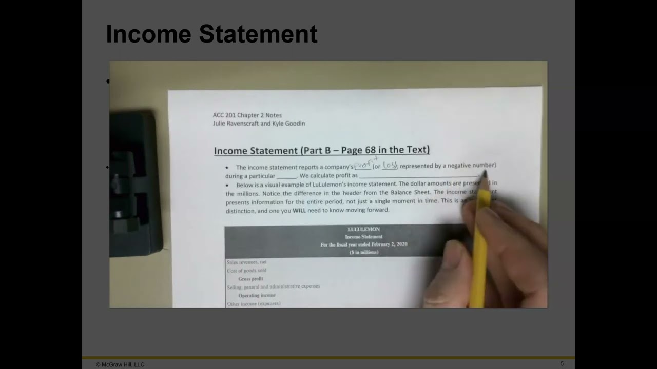 ACC 201 - How to Fill Out Notes