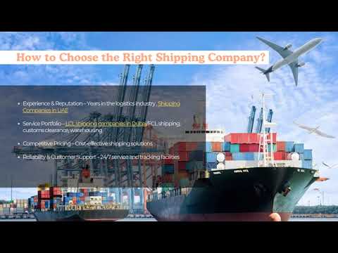 Top Shipping Companies in Dubai A Comprehensive Guide