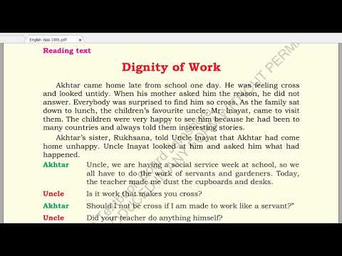 Dignity of Work Class10th New English book Sindh text Unit 2 1