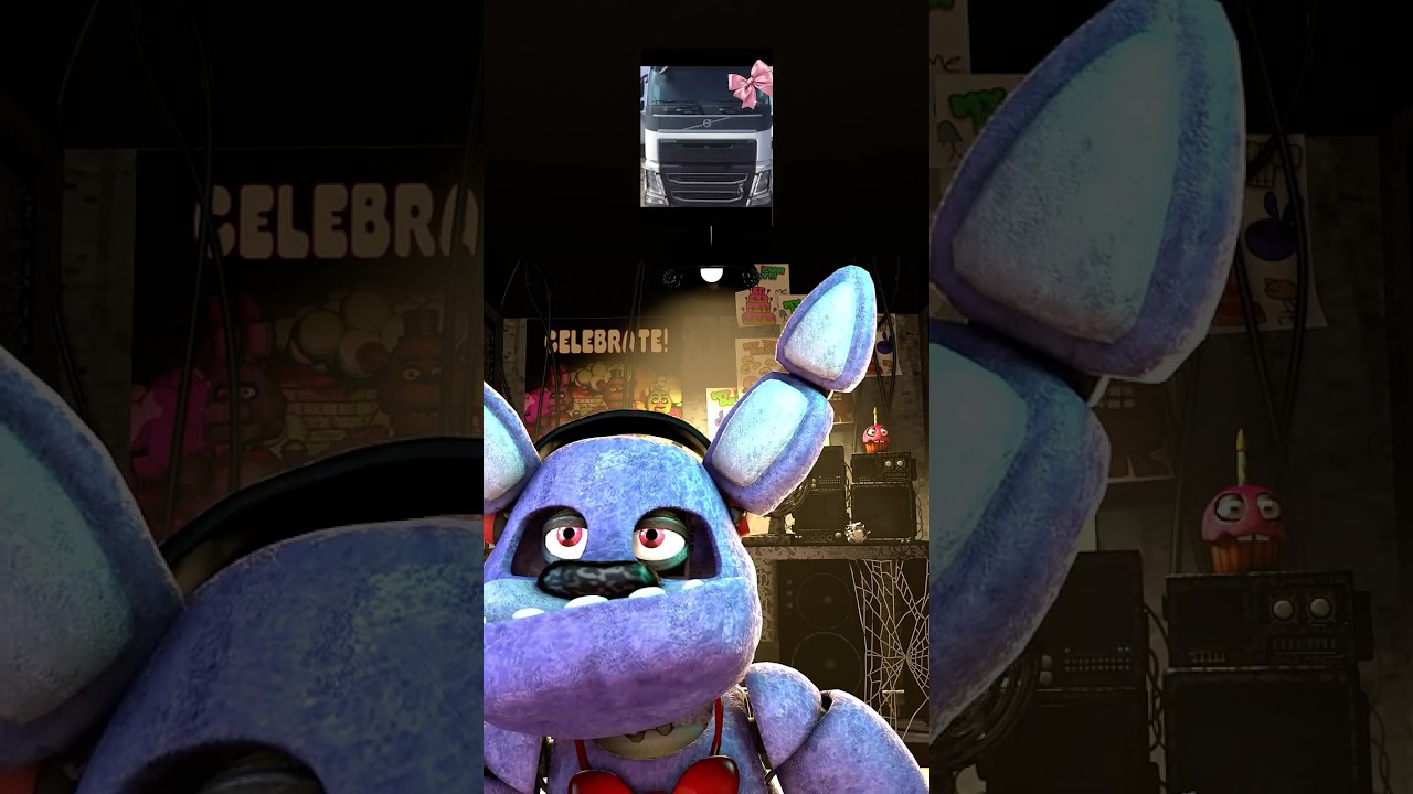 Bonnie VS Bus 😂🐰 FNAF Anime Bus and Train Screamer Max Sound Bonnie Edition #funny #memes #fnaf