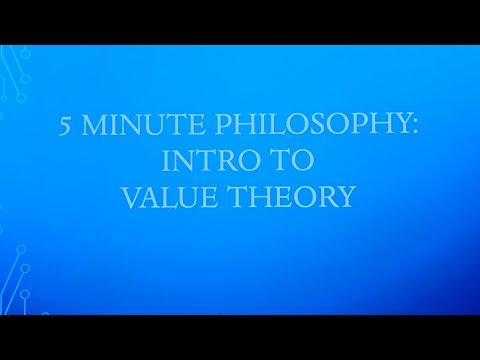 5 Minute Philosophy: Intro to value theory