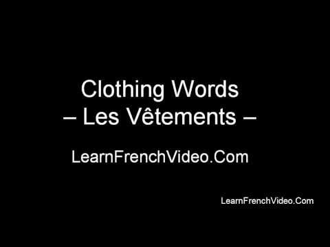 Clothing Words in French