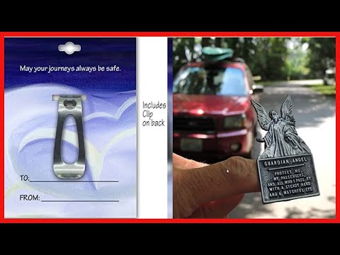 Great product - Cathedral Art Silver (Abbey & CA Gift) Guardian Angel Sun Visor Clip, One Size